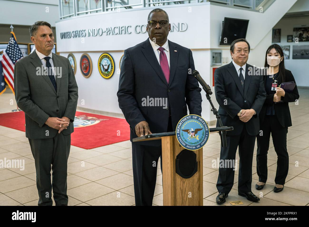 Secretary of Defense Lloyd J. Austin III welcomes Australian Minister ...