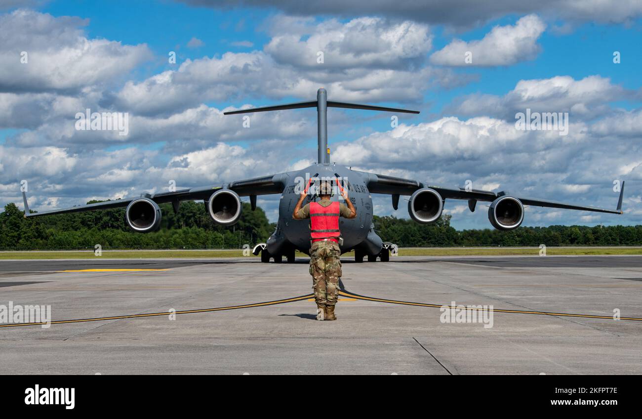 U.S. Air Force Airman 1st Class Juan Marin, 437th Aircraft Maintenance ...