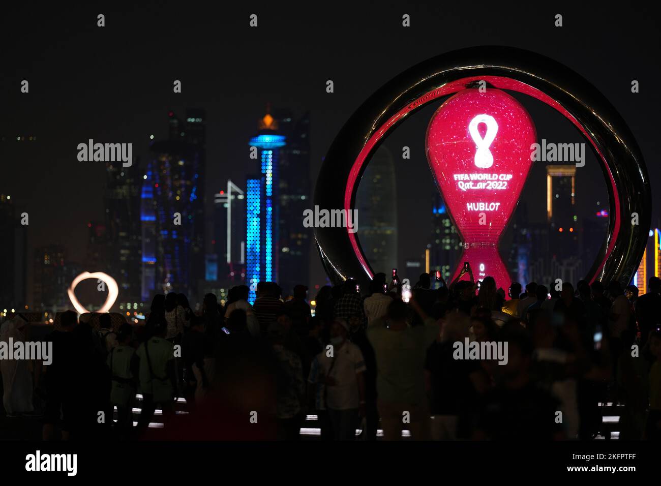 Doha, Qatar. 19th Nov, 2022. FIFA 2022 Worldcup Countdown Clock ...
