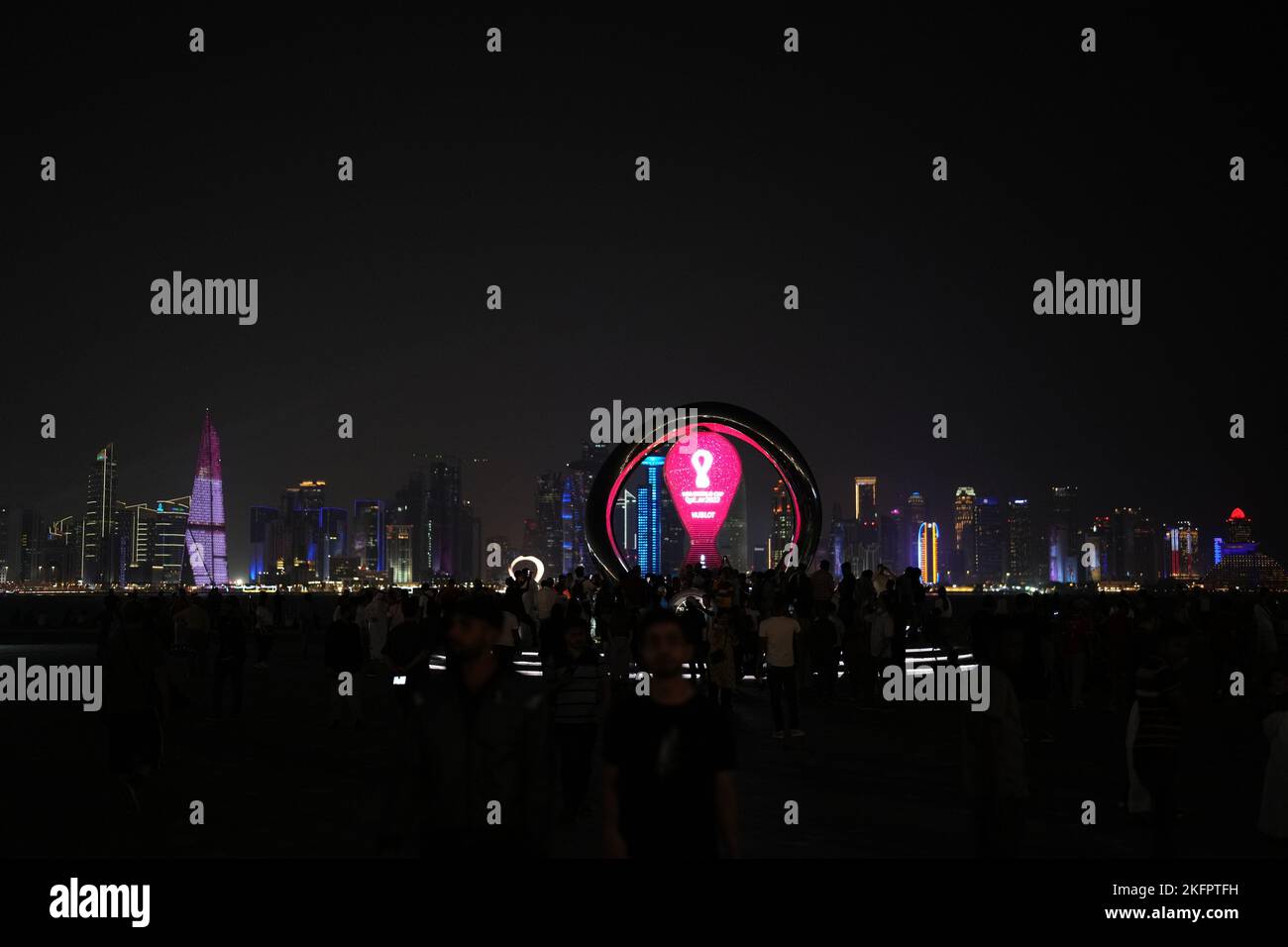 Doha, Qatar. 19th Nov, 2022. FIFA 2022 Worldcup Countdown Clock ...