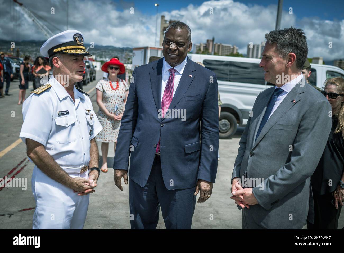 Adm. John C. Aquilino, Commander, U.S. Indo-Pacific Command, Secretary ...