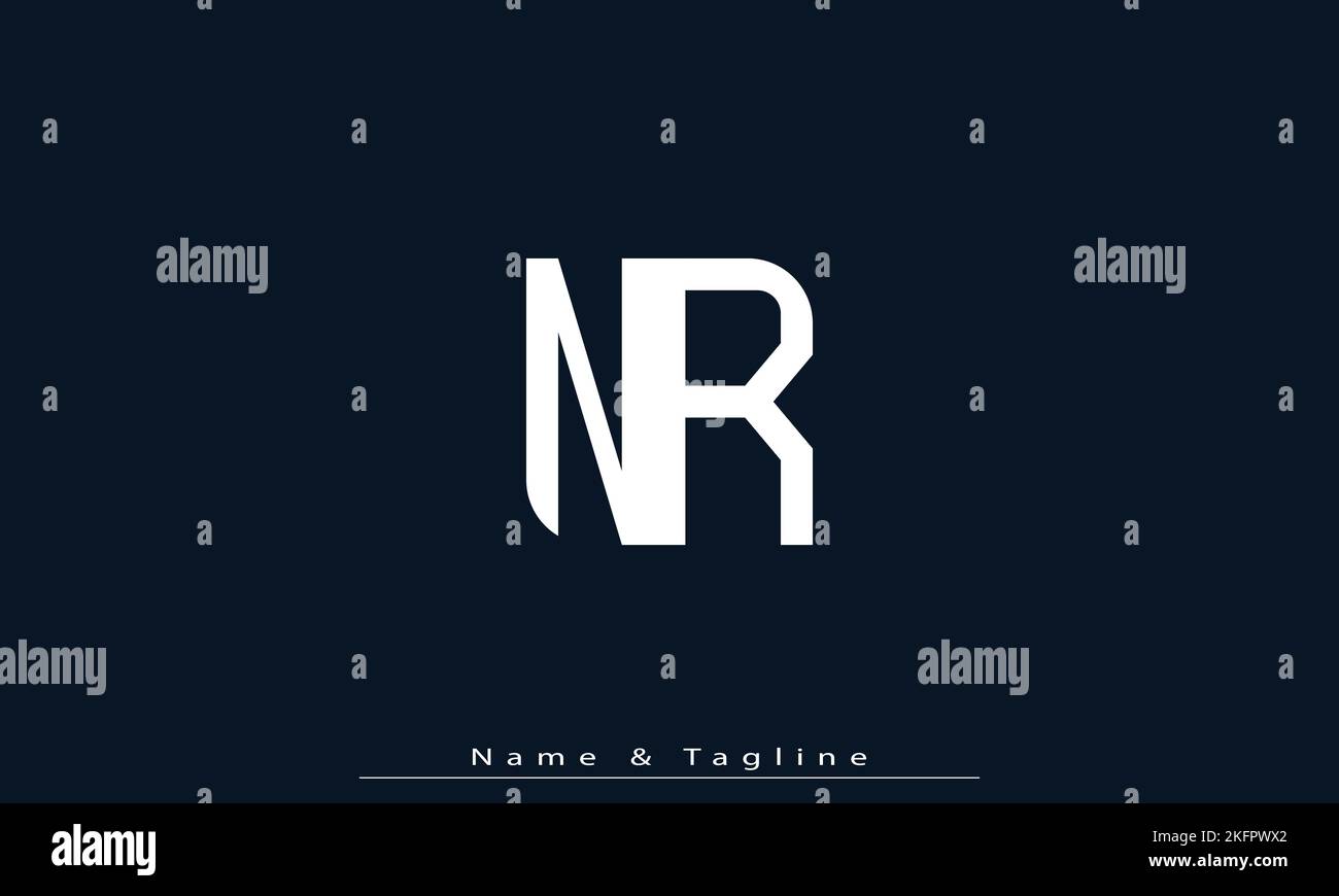 Alphabet letters Initials Monogram logo NR , RN Stock Vector Image ...