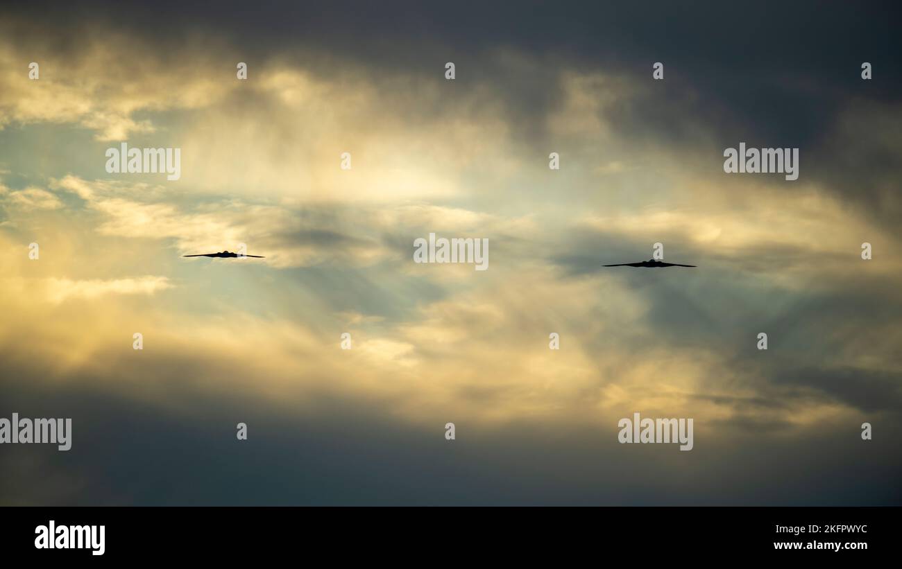 U.S. Air Force B-2 Spirit bombers assigned to the 509th Bomb Wing ...