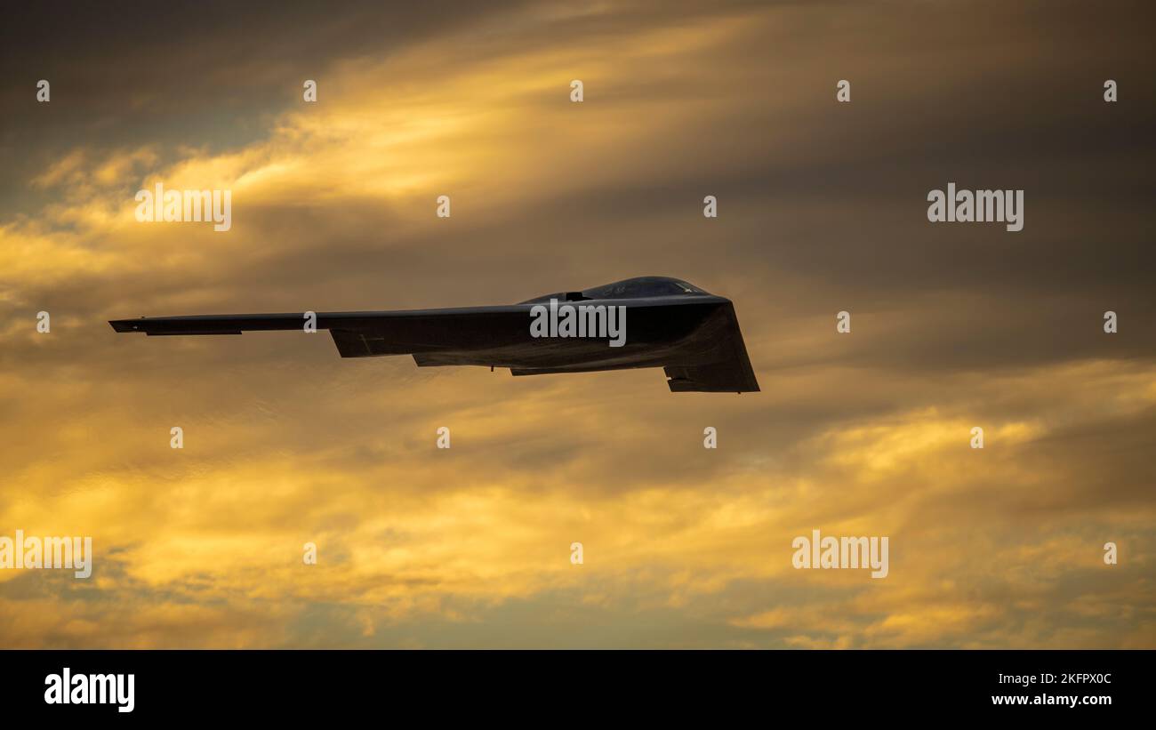 A U.S. Air Force B-2 Spirit bomber assigned to the 509th Bomb Wing ...