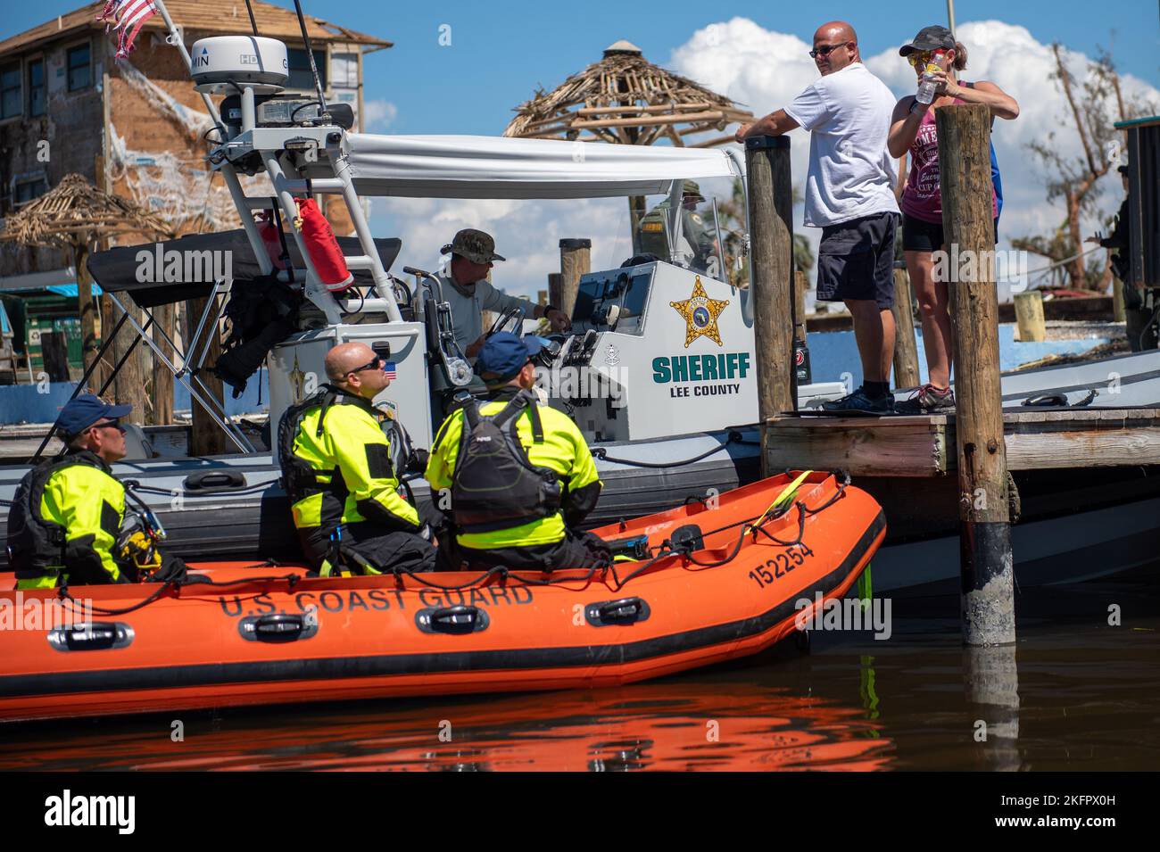 Coast Guard National Strike Force members scan Pine Island, Florida for ...
