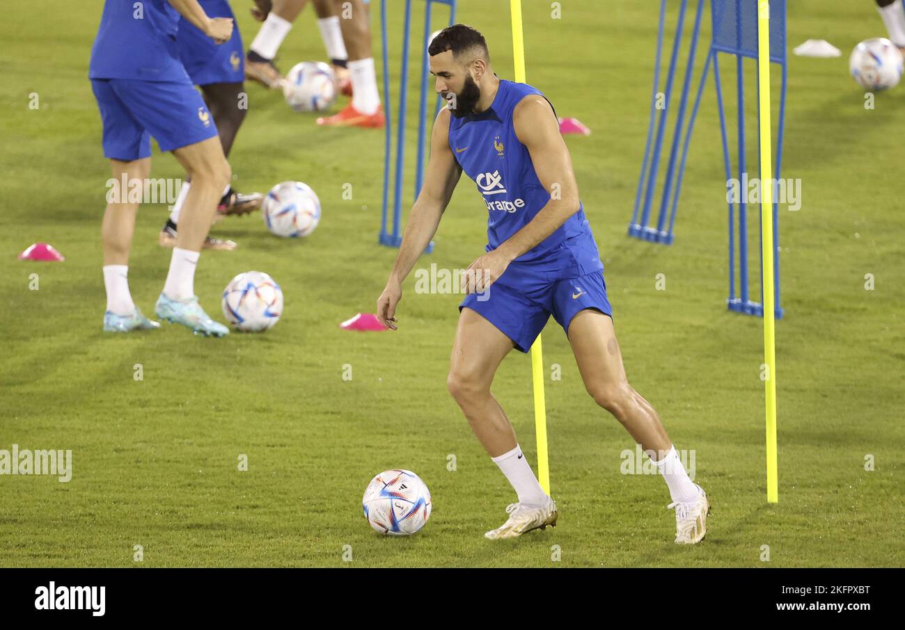 Doha, Qatar - November 19, 2022, Karim Benzema of France during Team ...