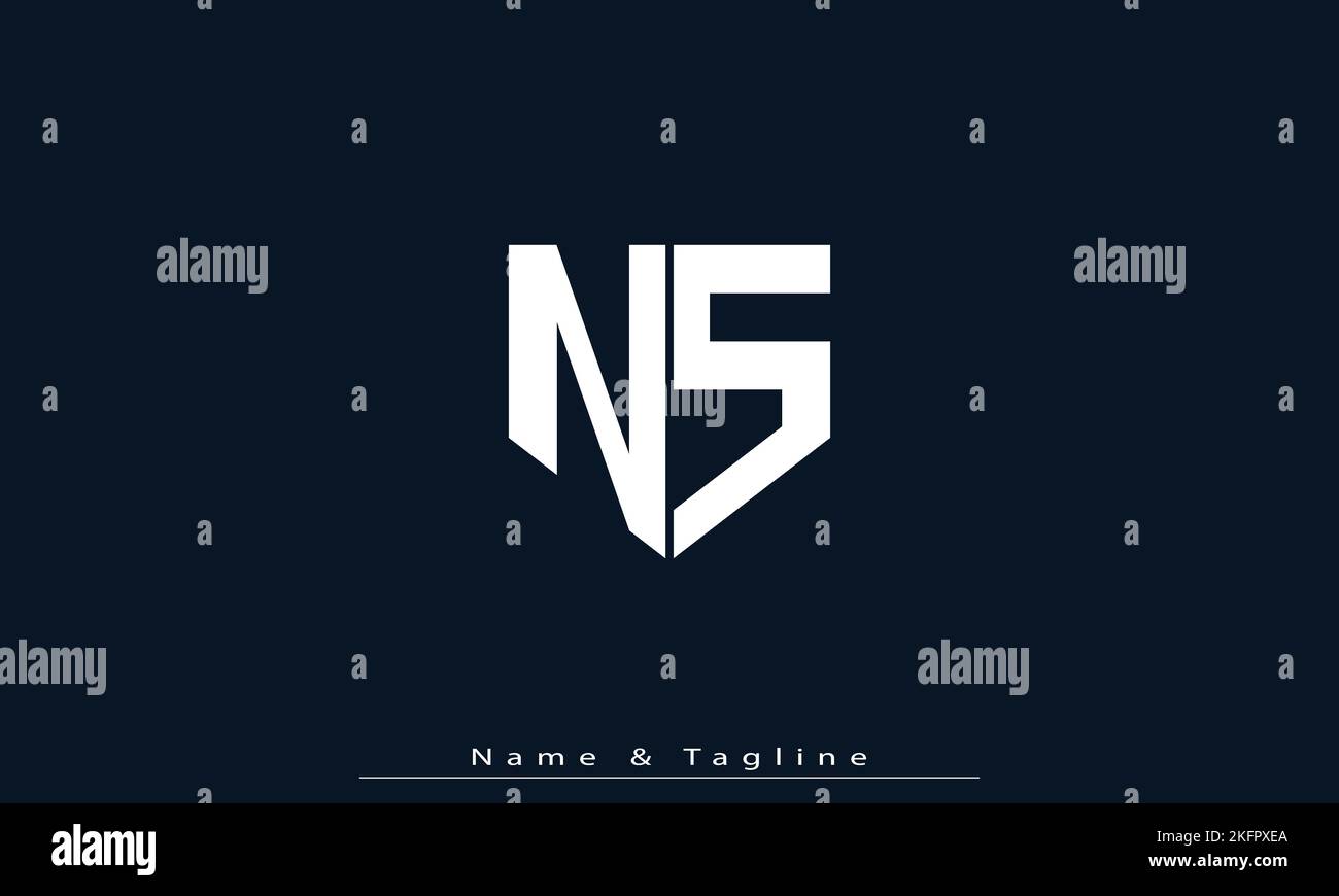 Alphabet letters Initials Monogram logo NS , SN Stock Vector Image ...