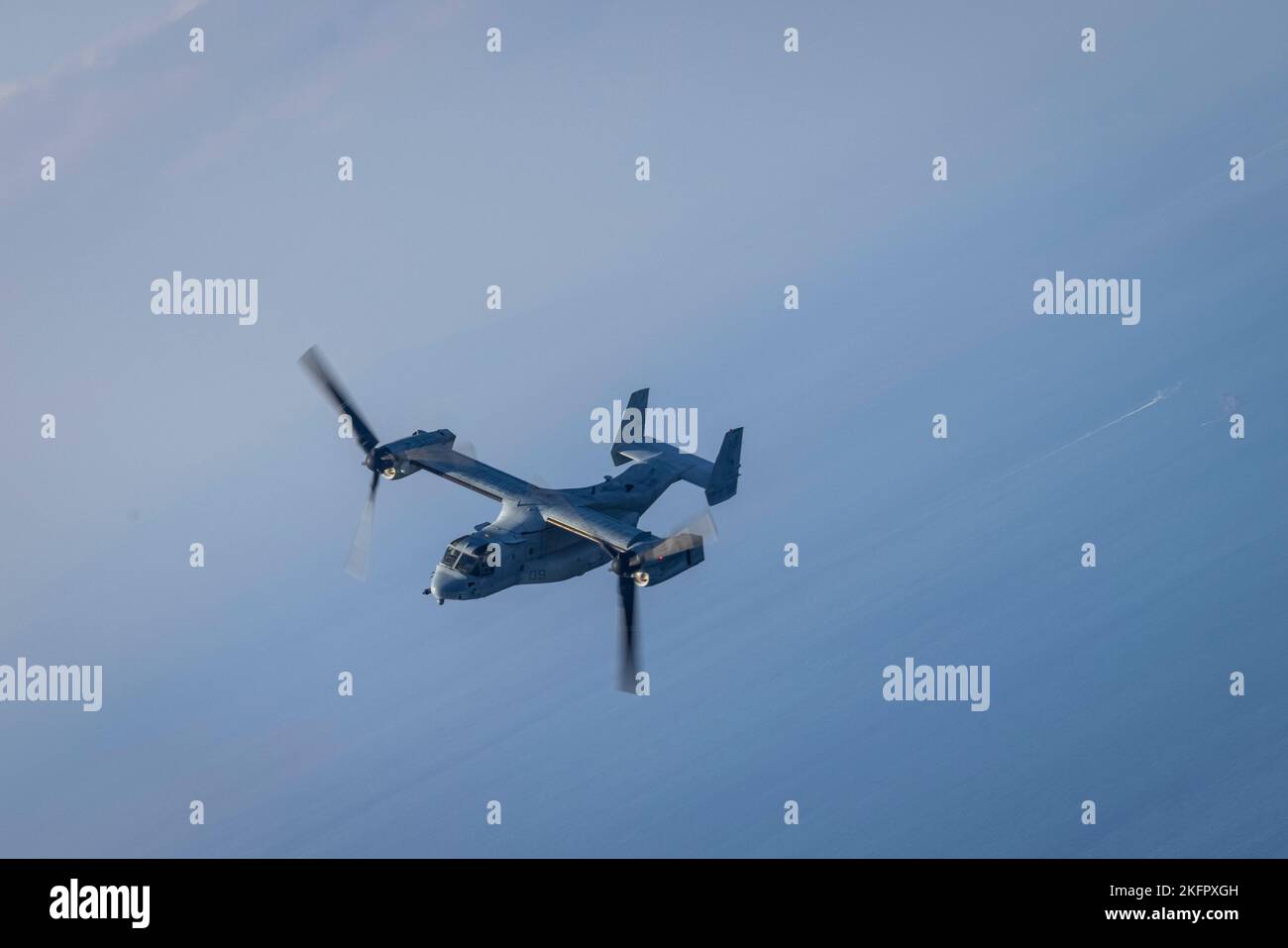 A U.S. Marine Corps MV-22B Osprey assigned to Marine Medium Tiltrotor ...