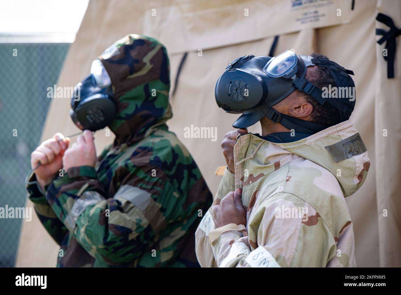 Senior Airmen Donovan Davis, right, 114th Civil Engineer Squadron ...