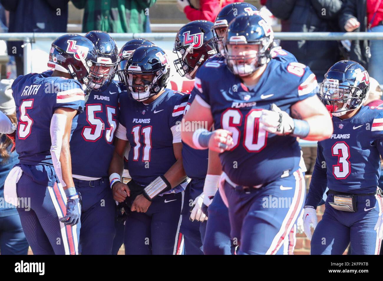 Lynchburg, Virginia, USA. 19th Nov, 2022. Liberty Flames quarterback ...