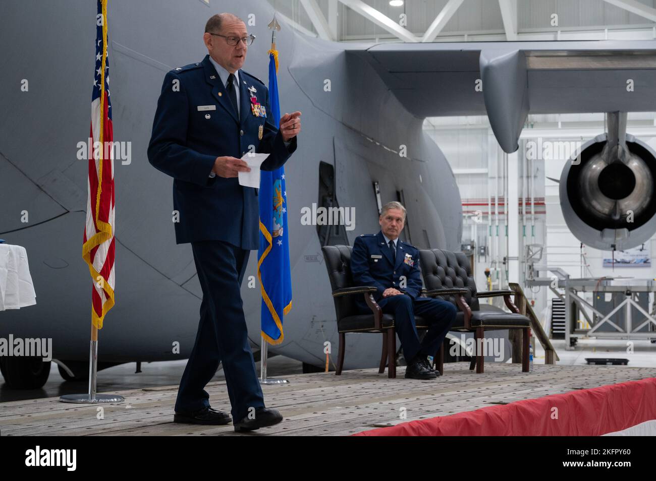 Col. Kenneth M. Lute, 911th Airlift Wing inspector general, gives a ...
