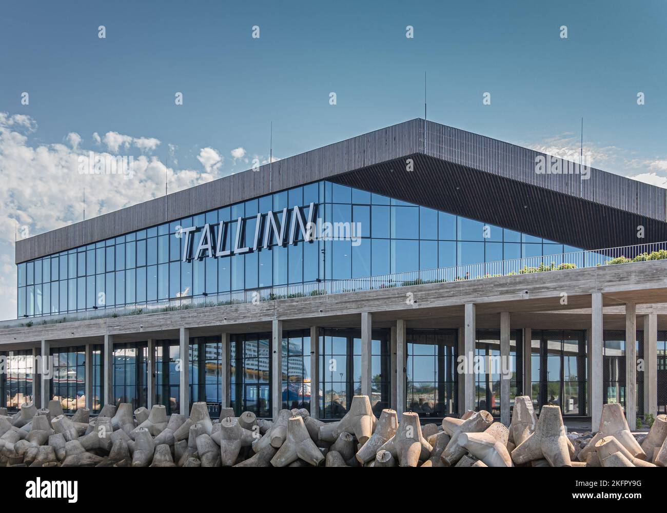 Estonia, Tallinn - July 21, 2022: Closeup. Glass and wood cruise ship ...