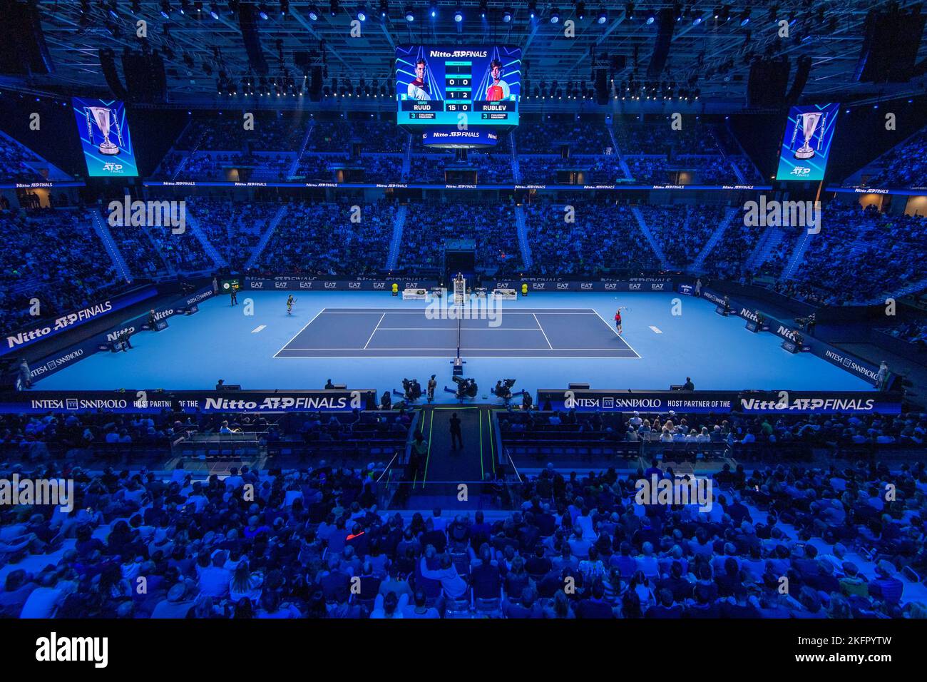 Turin, Italy. 19 November 2022. A general view inside Pala Alpitour is ...