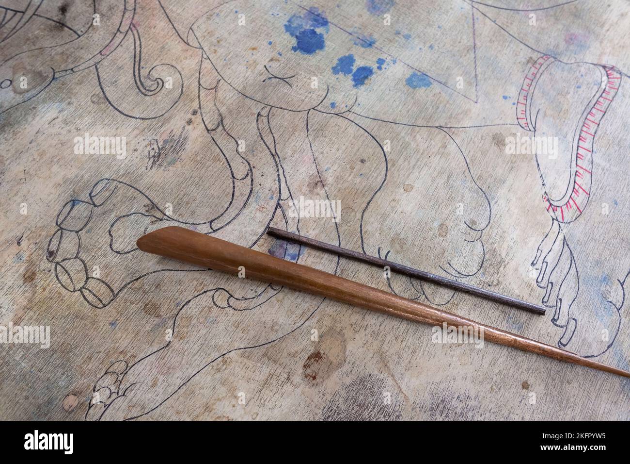 The Chak Pur is the traditional tool used to create sand Mandalas ...