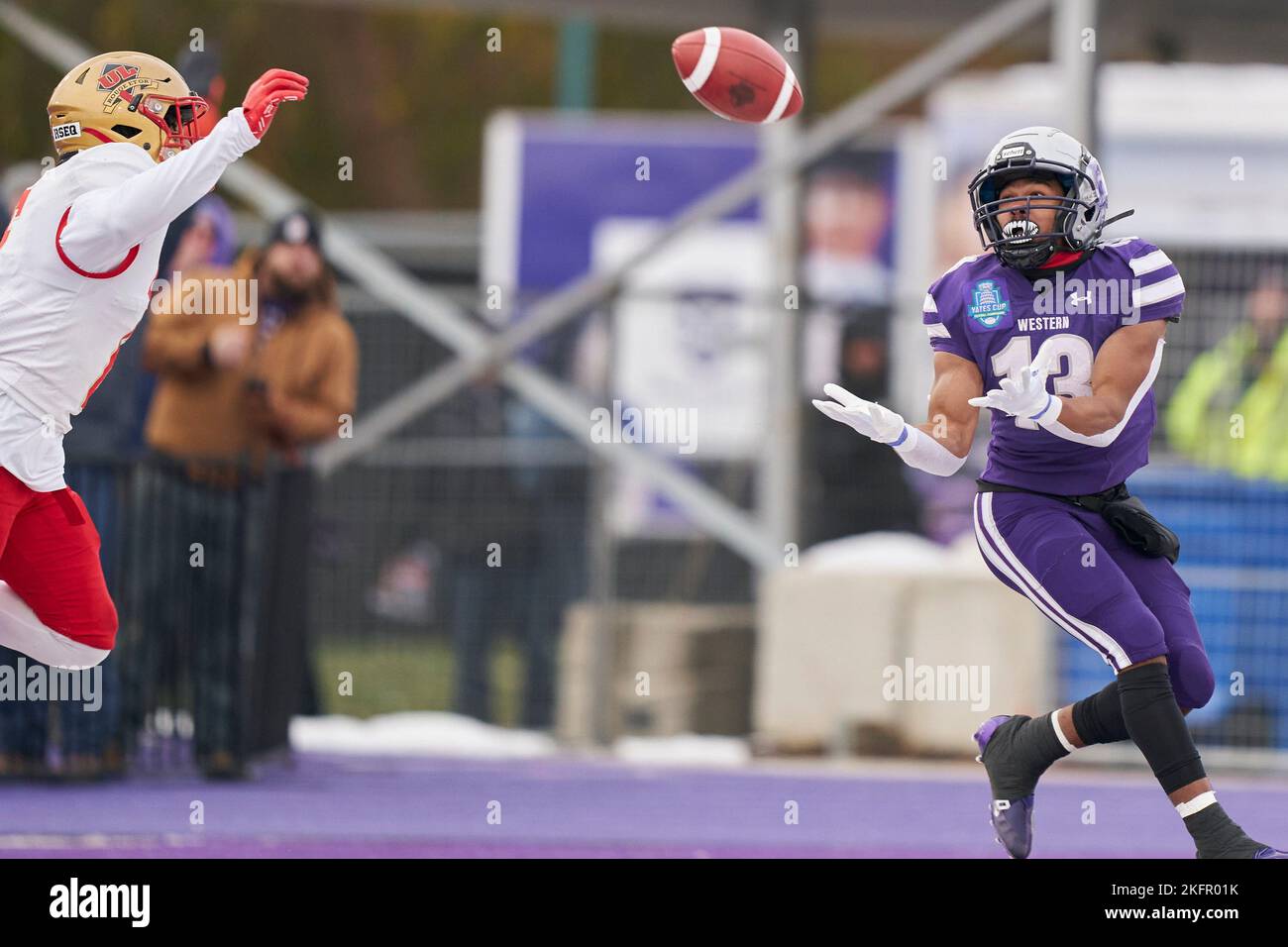 Western‚Äôs Savaughn Magnaye-Jones catches a pass for a touchdown ...
