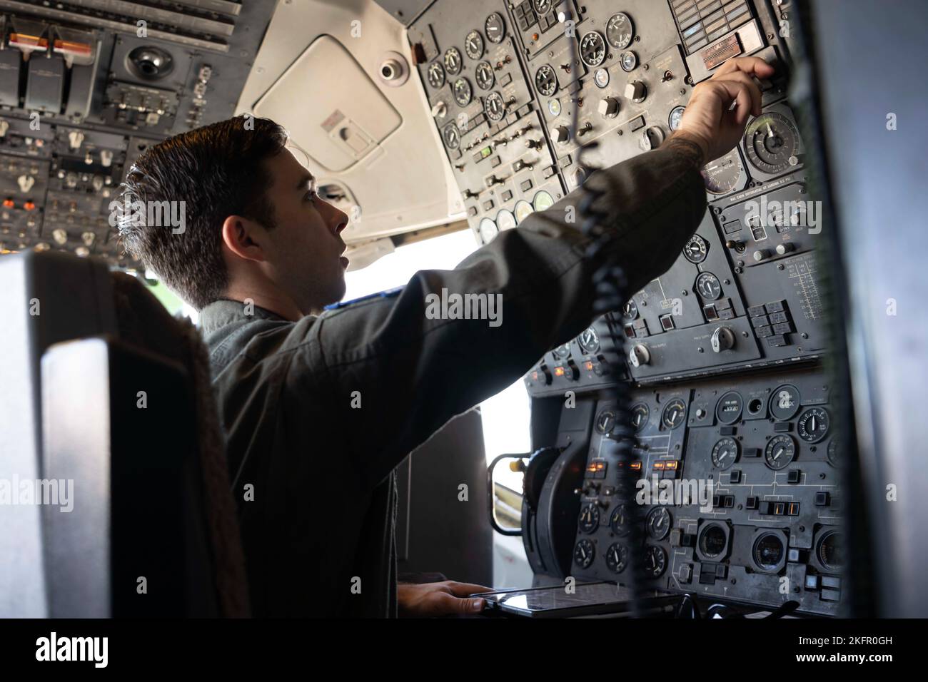 U.S. Air Force Staff Sgt. Lane Friel, 6th Air Refueling Squadron KC-10A ...