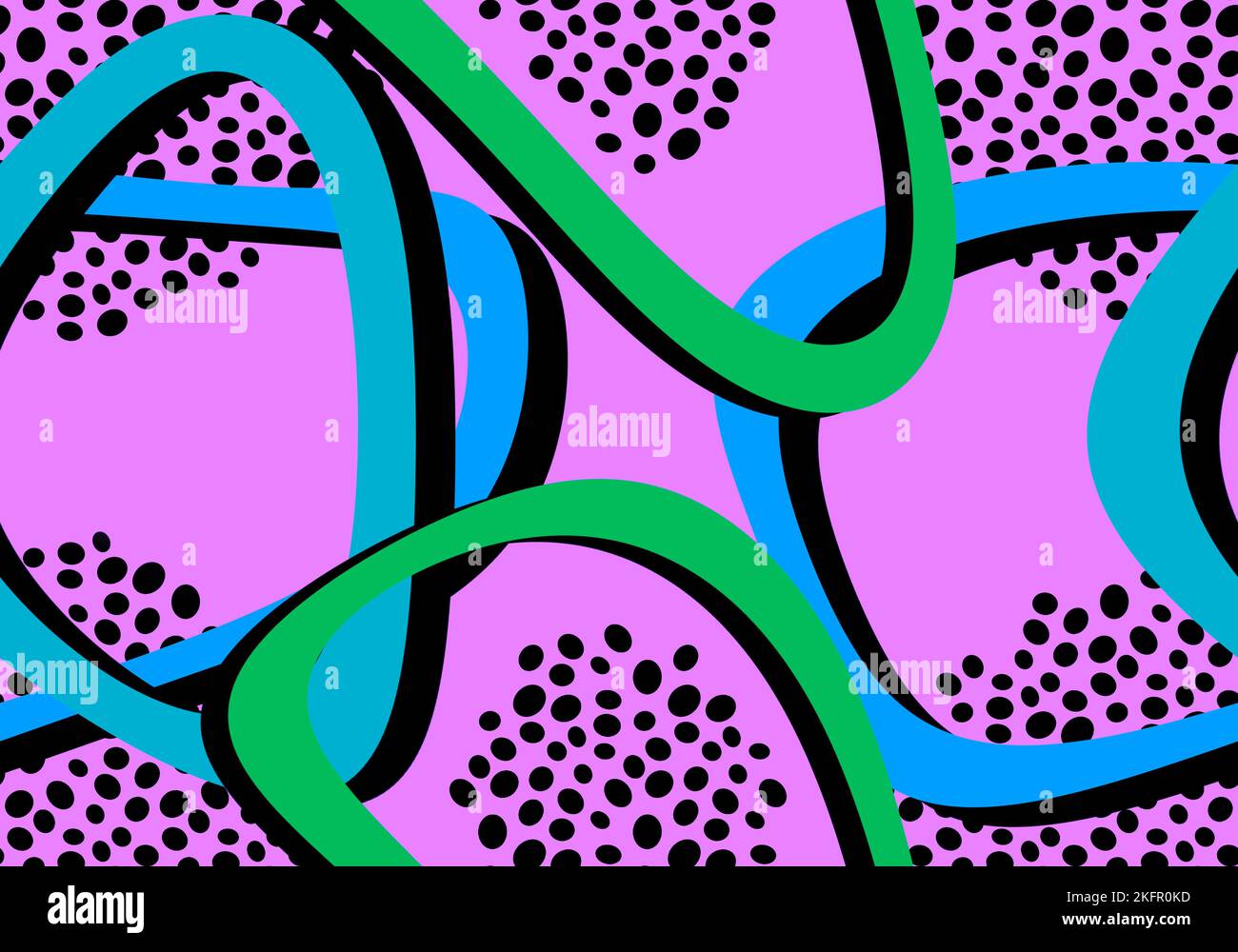 Cartoon geometric oval seamless polka dots circle pattern for wrapping ...