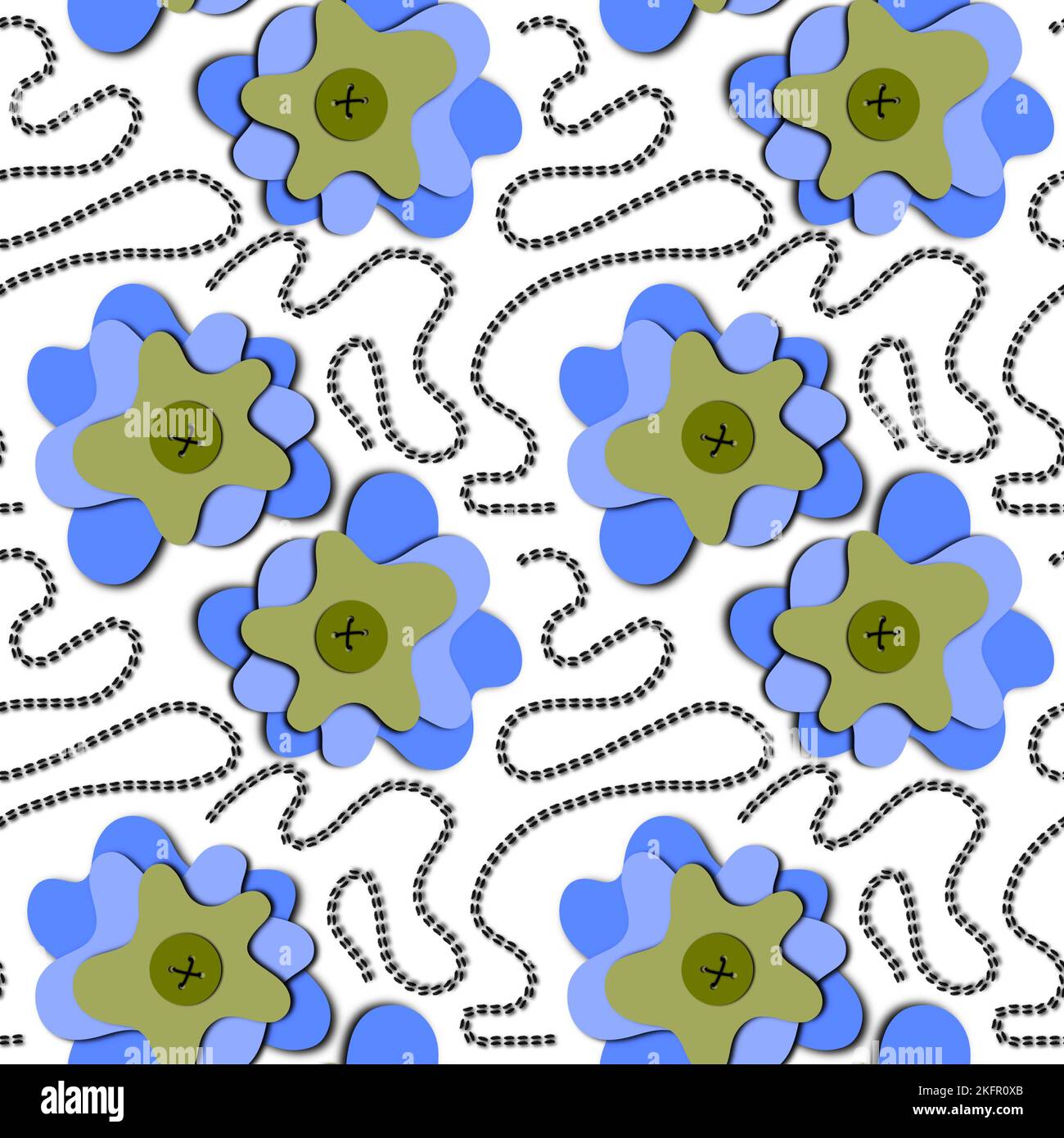 Abstract floral seamless flower stripes pattern for wrapping paper and ...