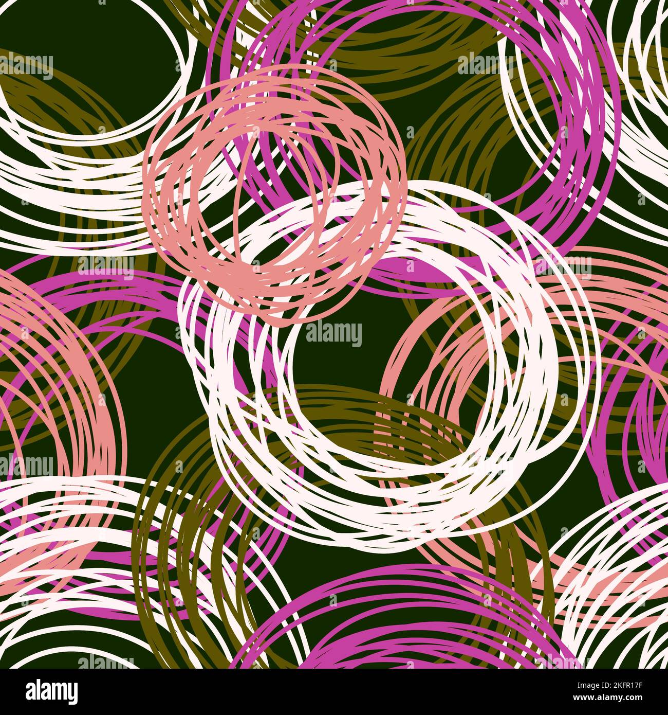 Cartoon geometric oval seamless polka dots circle pattern for wrapping ...