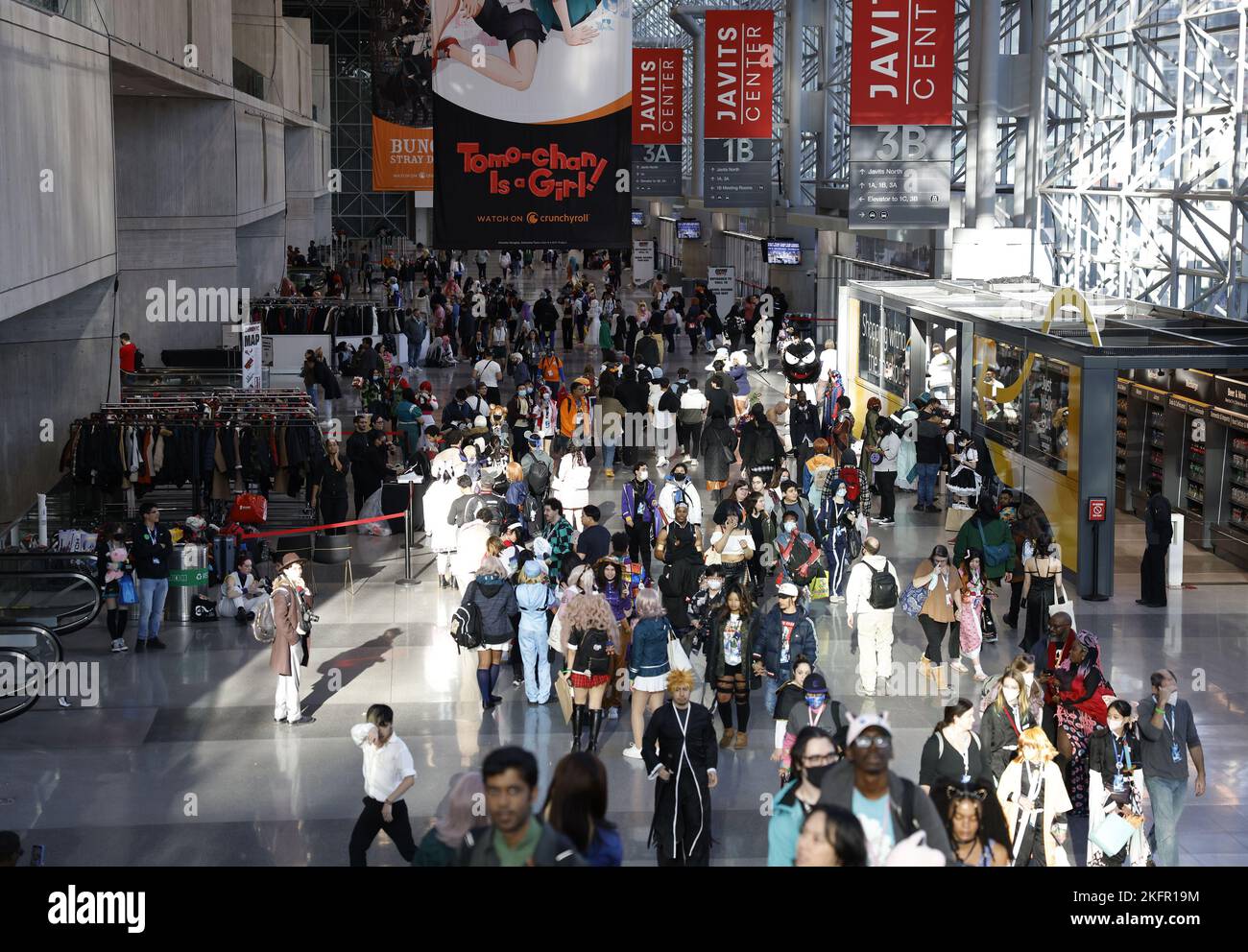 New York, United States. 19th Nov, 2022. Cosplayers in costume attend ...