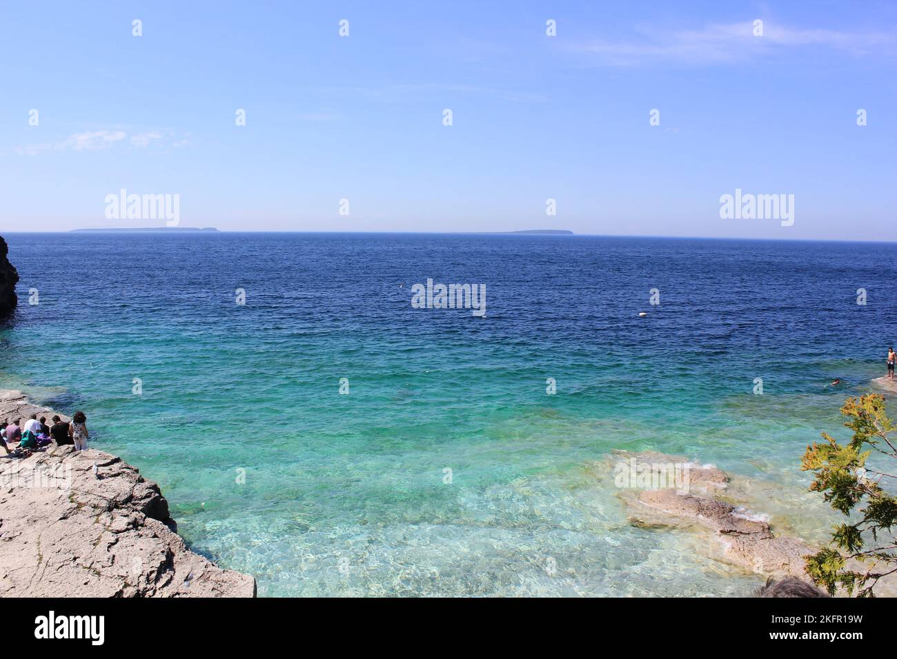 A scenic view of the clean sea water Stock Photo - Alamy