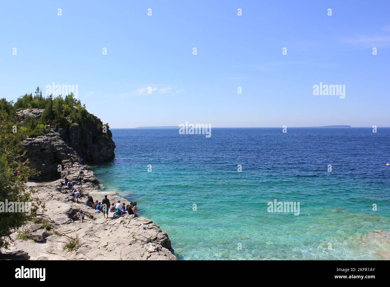 A scenic view of the clean sea water Stock Photo - Alamy