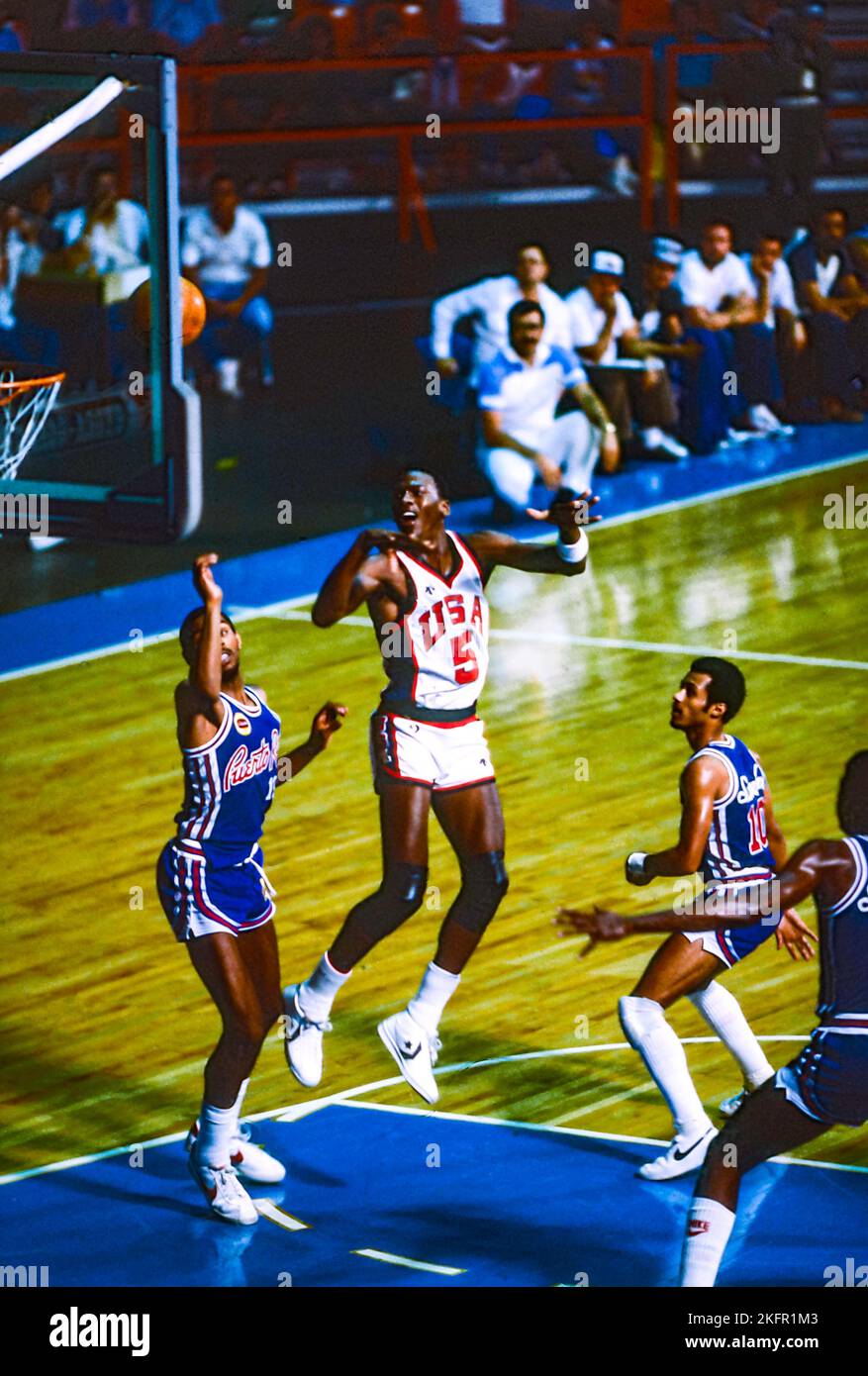Michael Jordan (USA) competing at the 1983 Pan American Games Stock ...