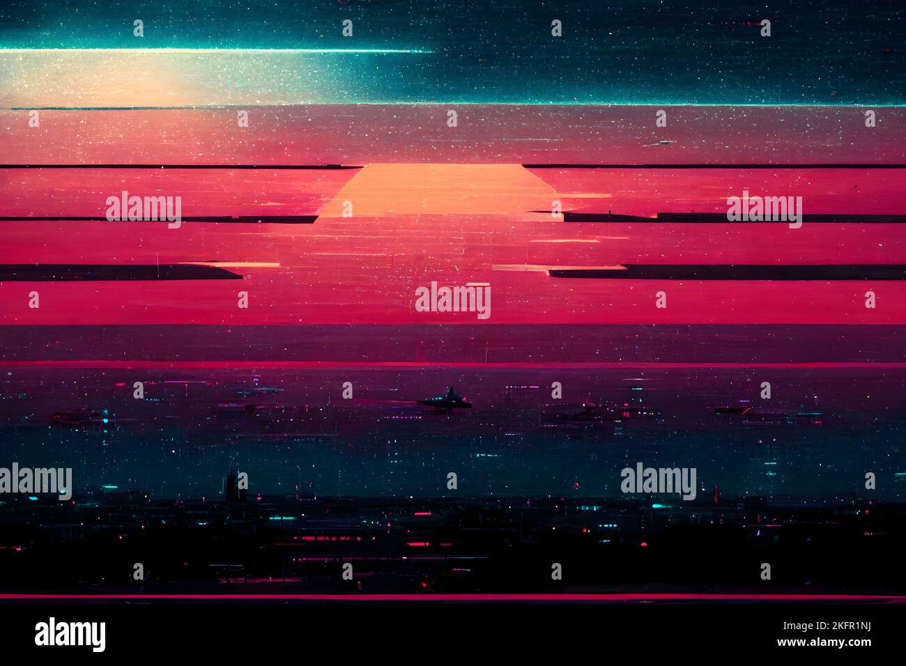 Synthwave sunset hi-res stock photography and images - Alamy