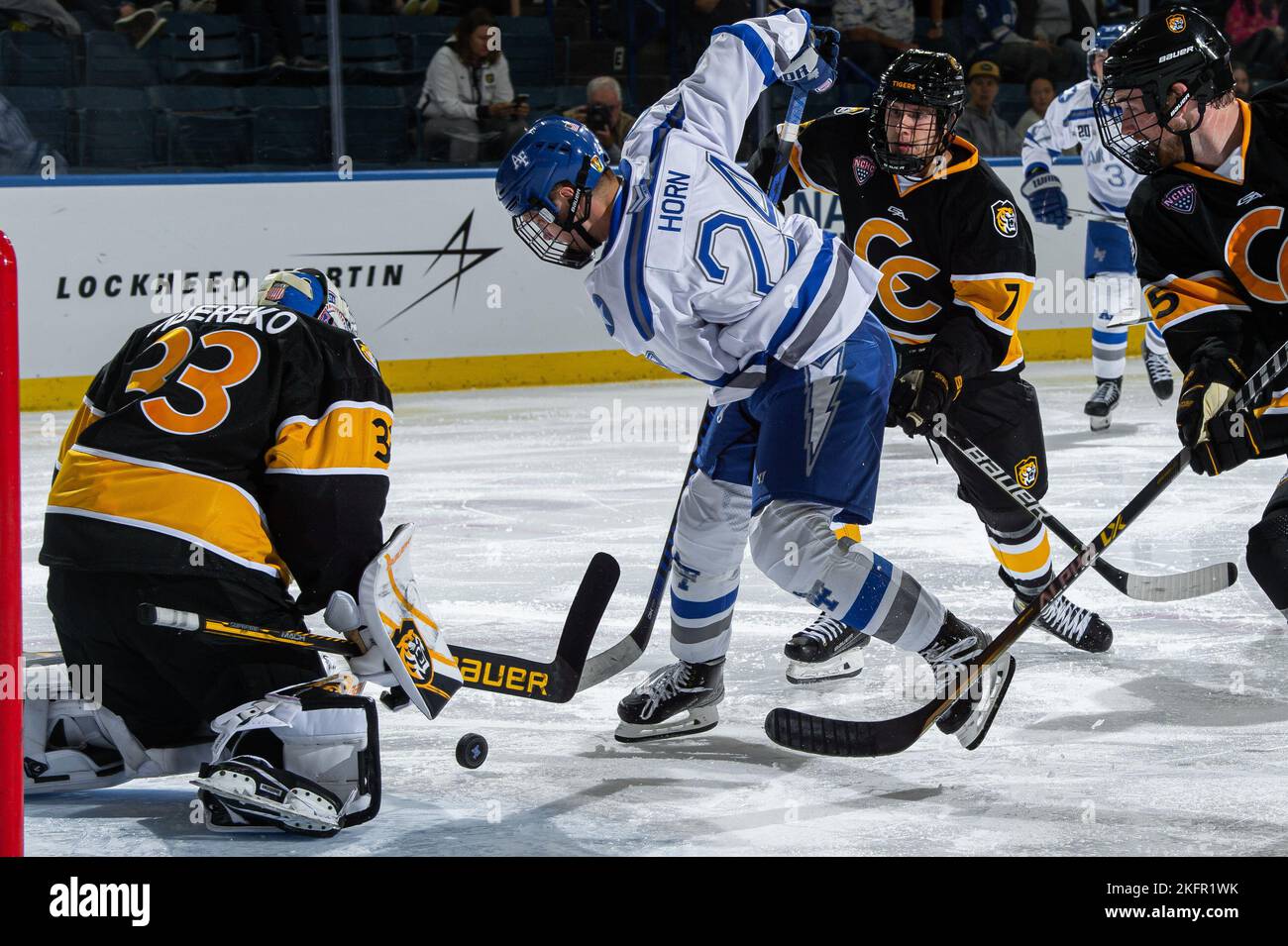 U.S. Air Force Academy -- Air Force's Nate Horn plays a rebound from ...