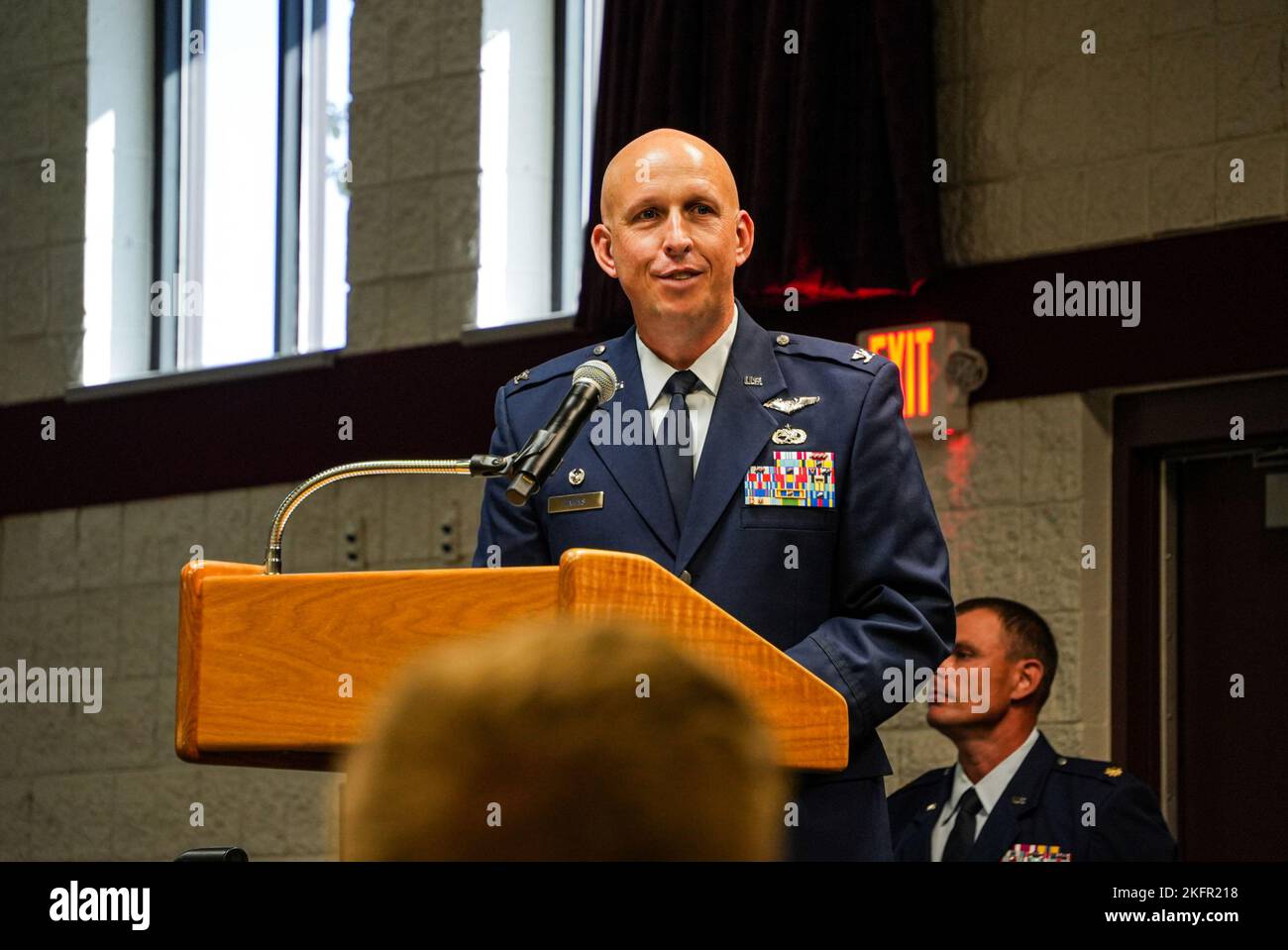 Col. Matthew Eakins, commander of Volk Field Combat Readiness Training ...