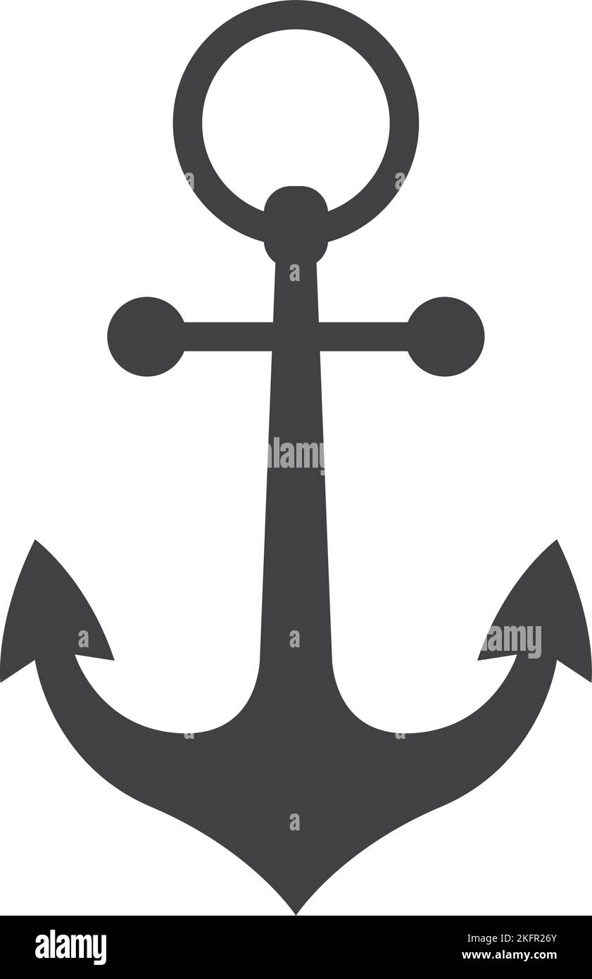 A vector illustration of a metal sea anchor isolated on a white ...