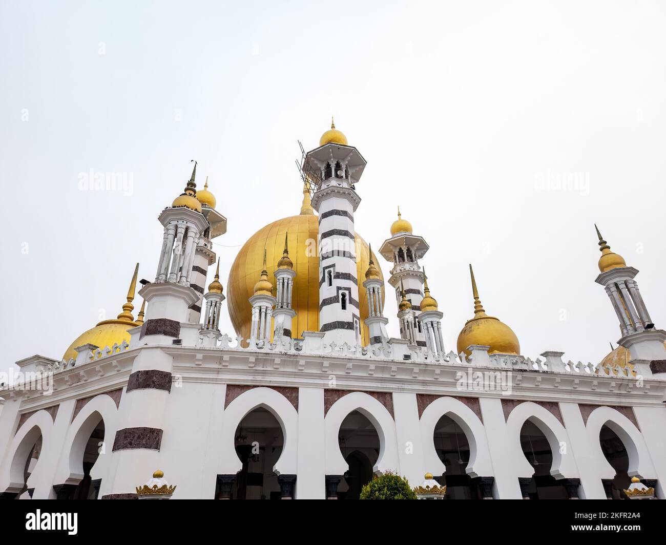 Low angle view of the Ubudiah Mosque at Kuala Kangsar, Perak, Malaysia ...