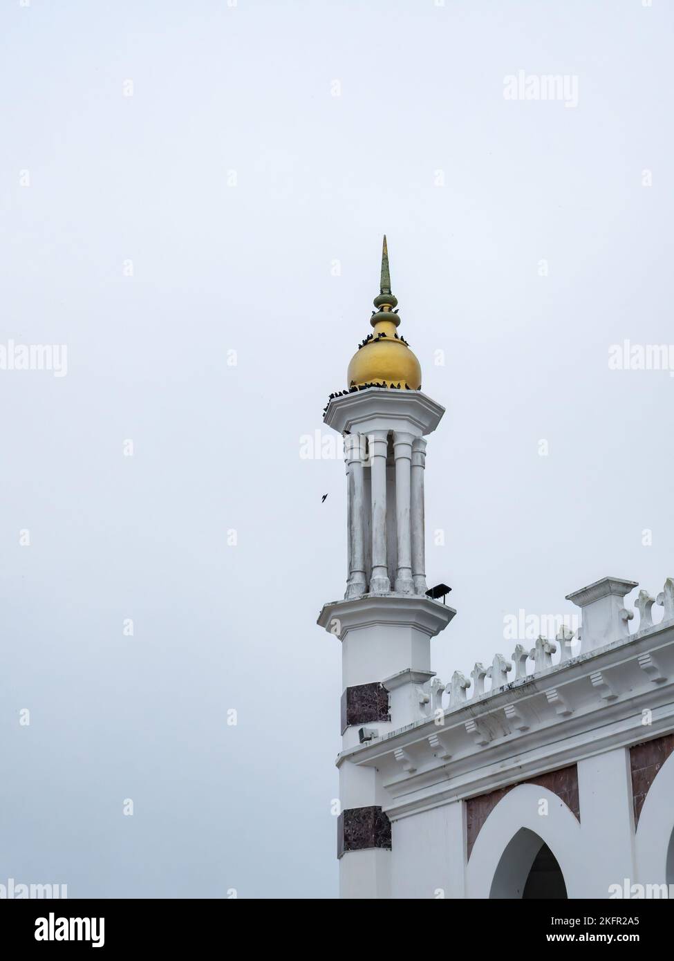 Low angle view of the Ubudiah Mosque at Kuala Kangsar, Perak, Malaysia ...