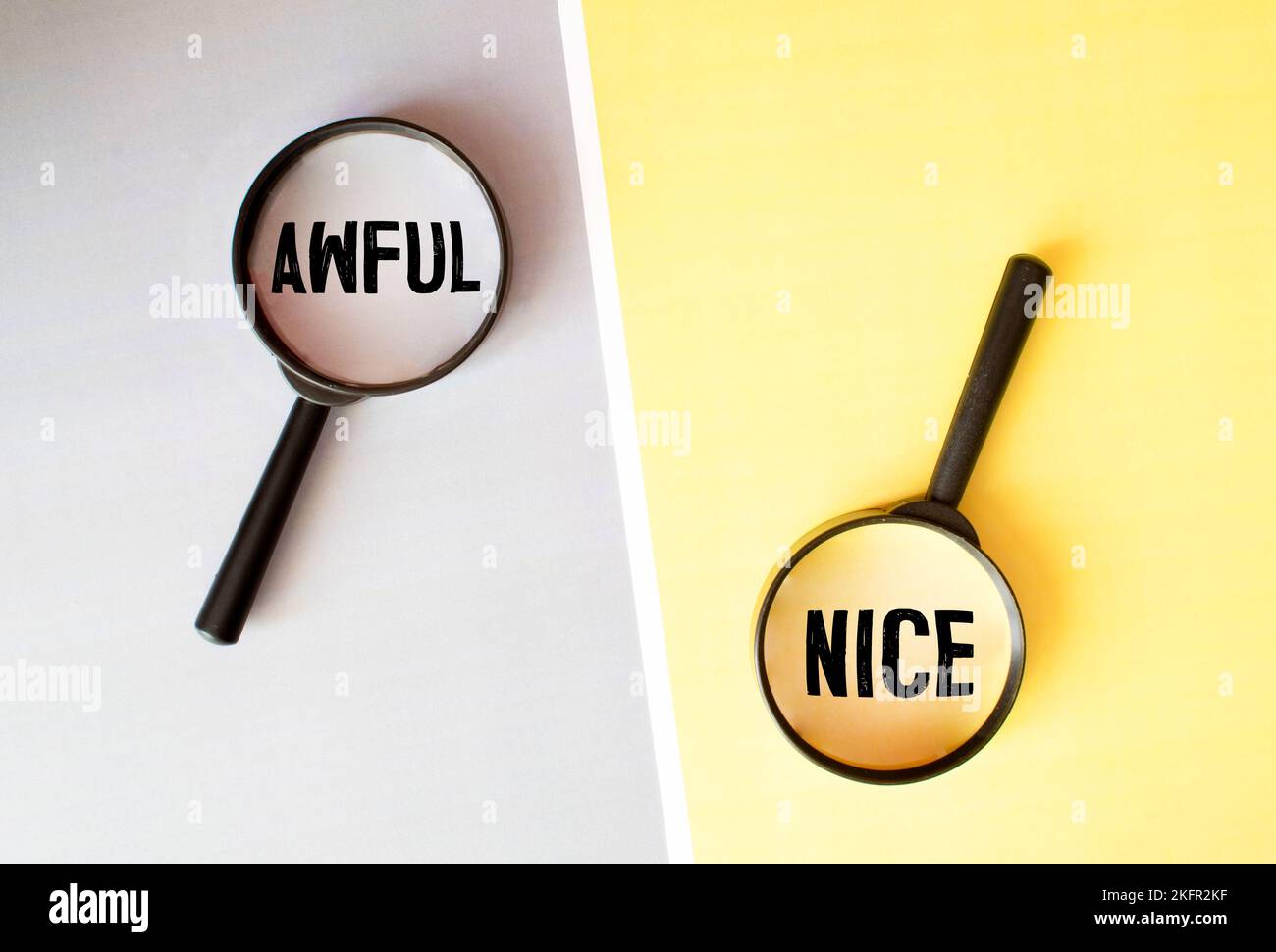 Awful And Nice Antonyms Word On Block Concept Stock Photo Alamy Awful And Nice Antonyms Word On Block Concept Stock Photo Alamy