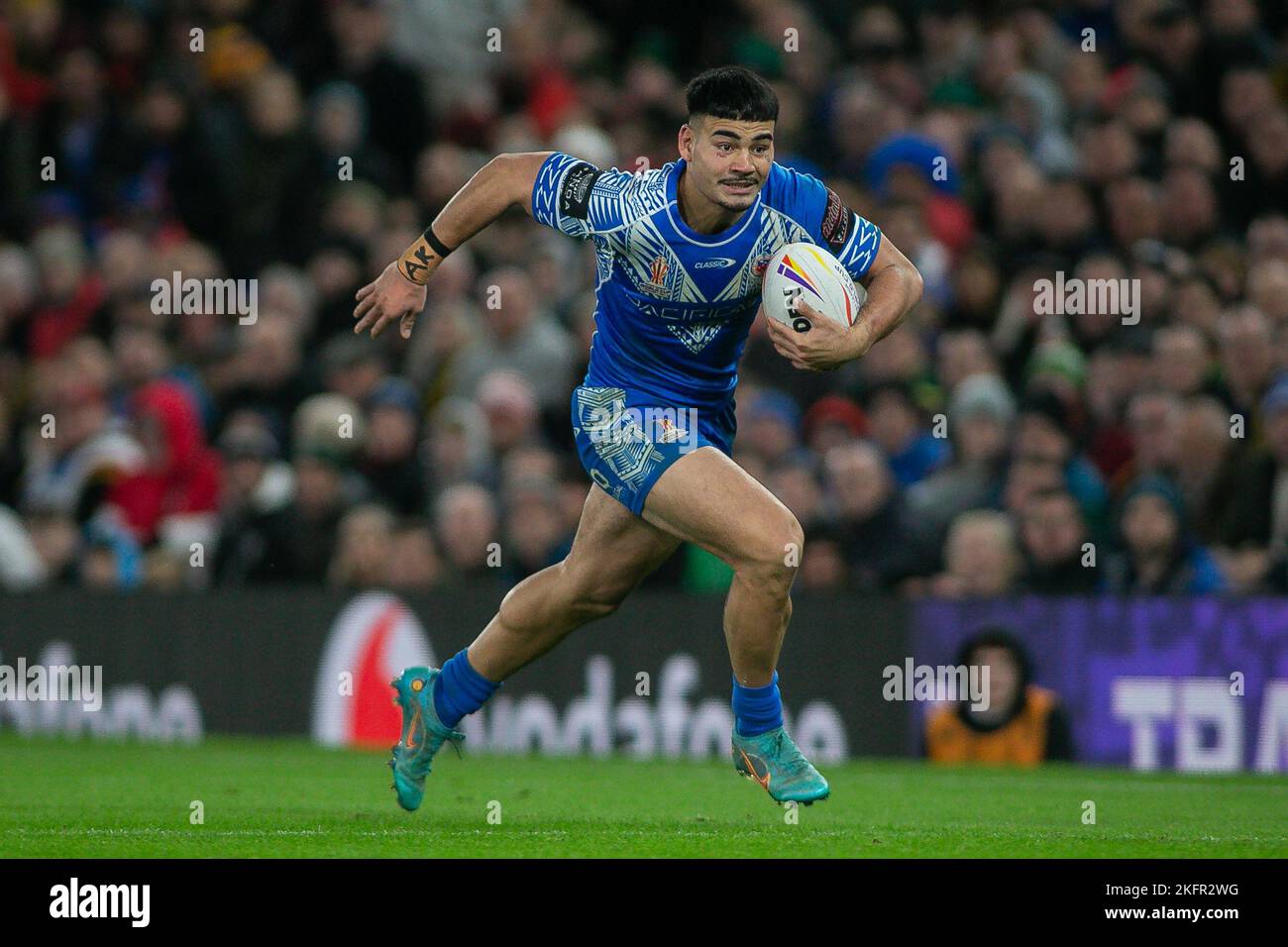 Manchester, UK. 19th Nov, 2022. *** Taylan May of Samoa during the ...
