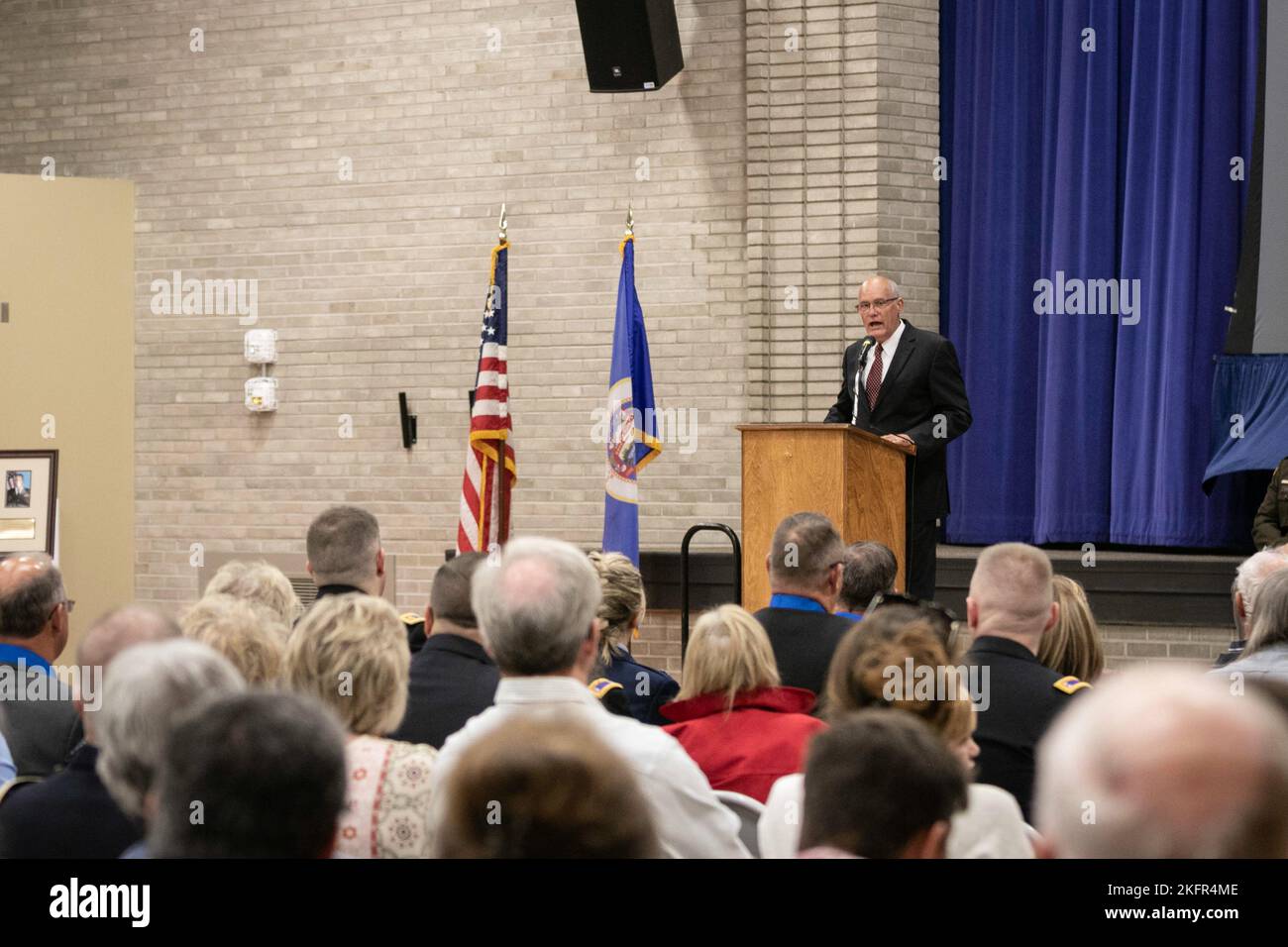 Maj. Gen. (Ret.) David Elicerio addresses the crowd during the Court of ...