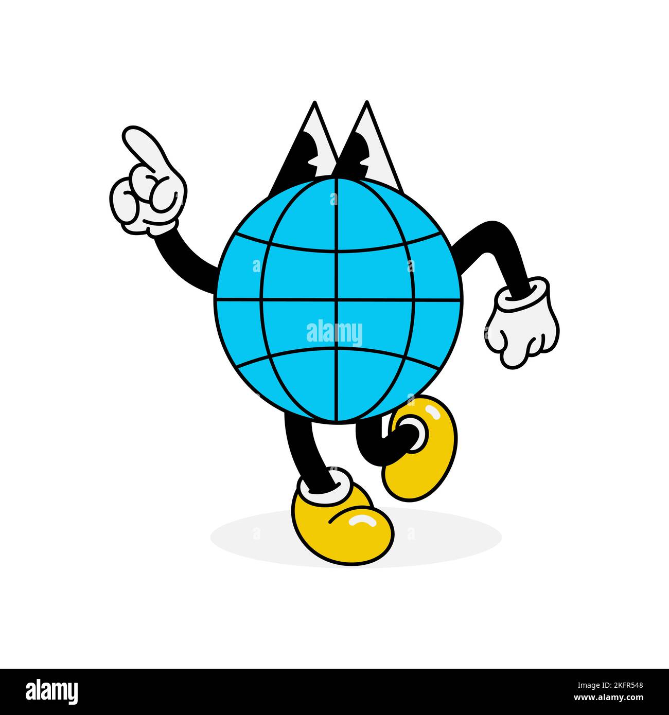 Walking globe Stock Vector Images - Alamy