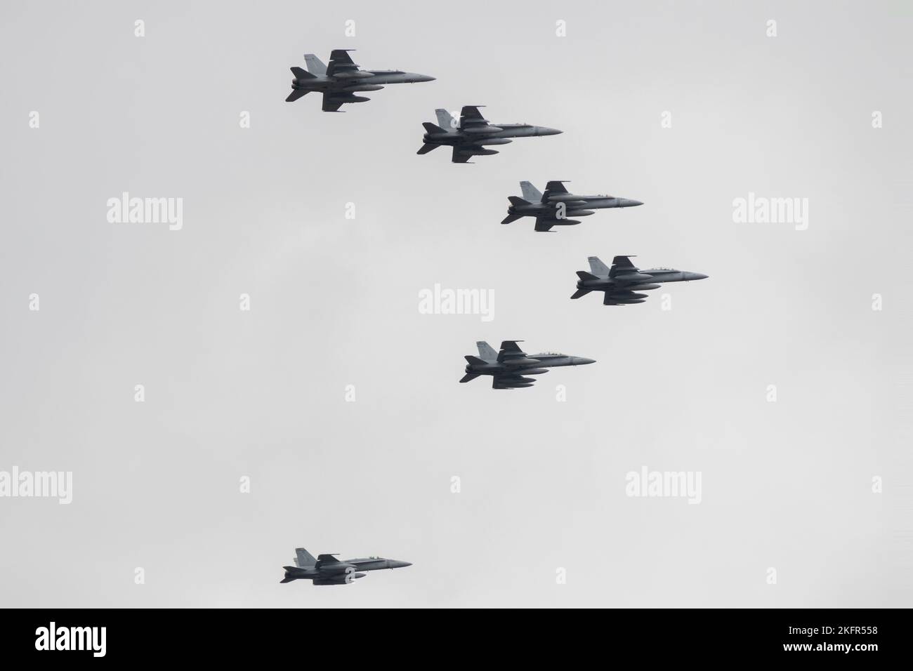 U.S. Marine Corps F/A-18 Hornets, with Marine Fighter Attack Squadron ...
