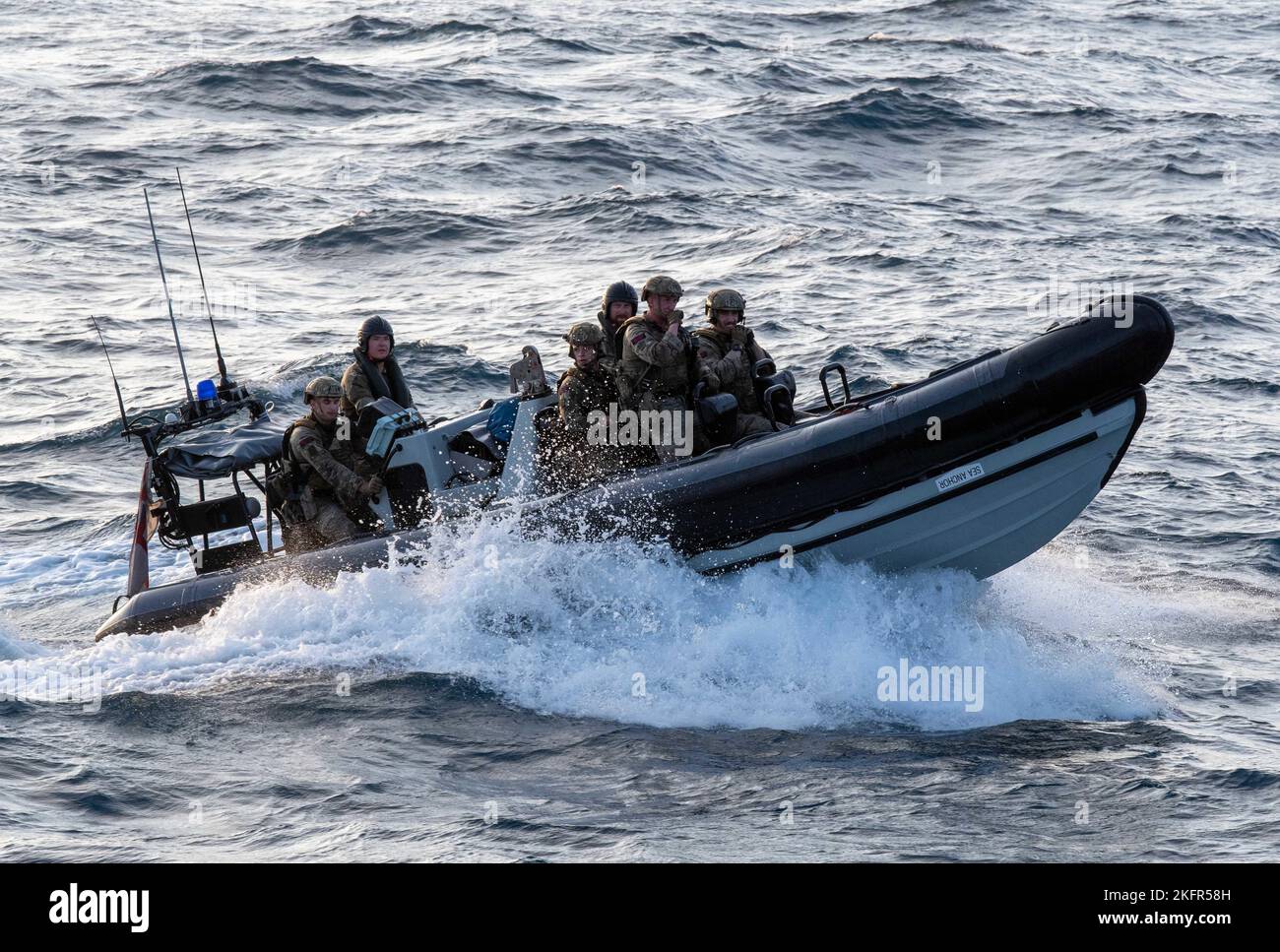 GULF OF OMAN (Oct. 2, 2022) A boarding team from the United Kingdom’s ...