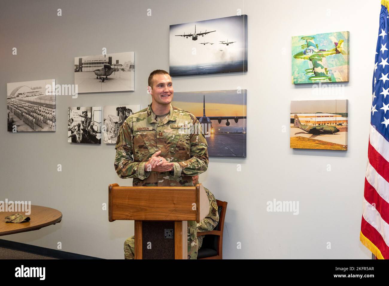U.S. Air Force Capt. Cody Anderson, the new commander of the 182nd ...