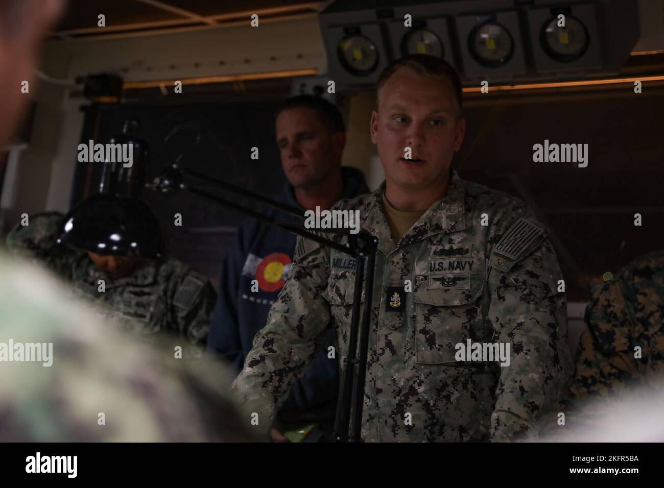 U.S. Navy Chief Joshua Miller, Lighterage Control Assistant with Naval ...