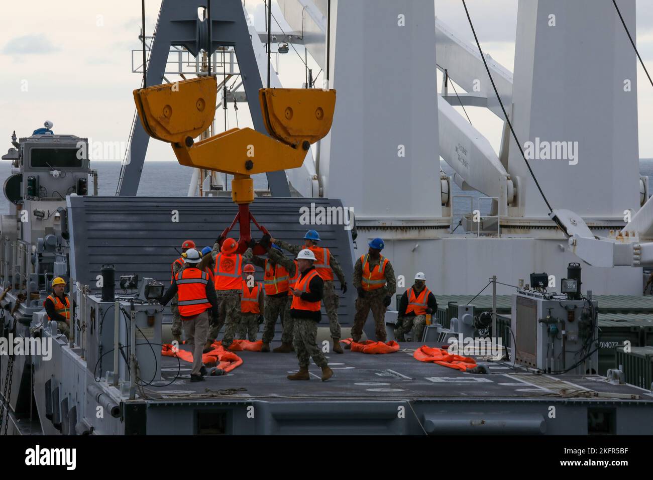 U.S. Sailors with Gaum detachment, Naval Expeditionary Logistics ...