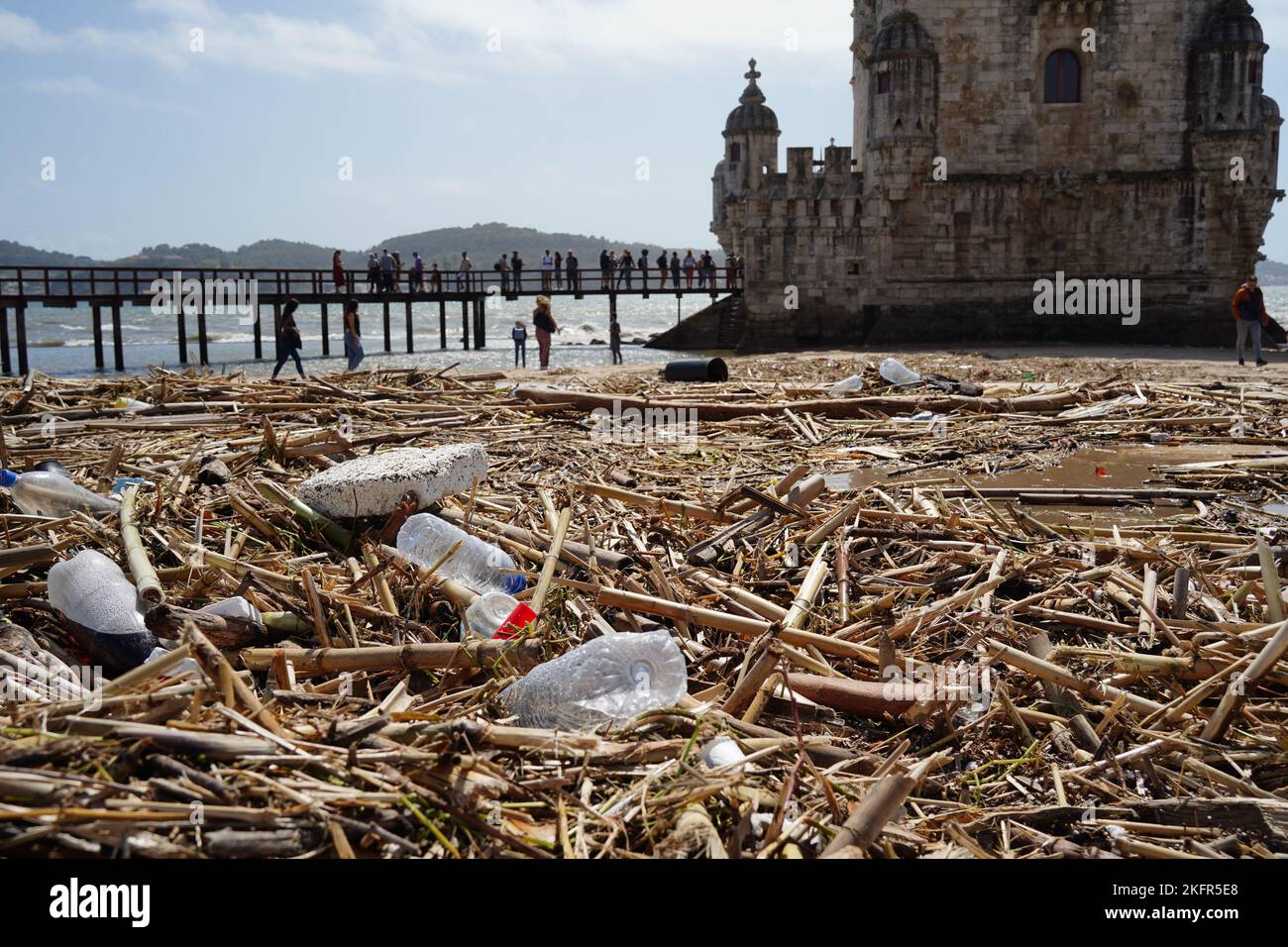 Lisbon, Portugal - September 2022: Plastic Pollution, Rubbish and ...