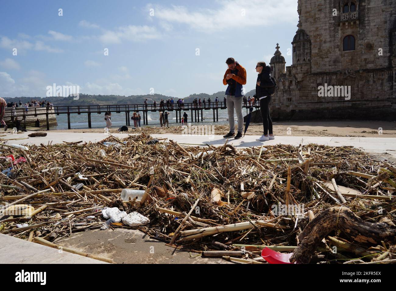 Lisbon, Portugal - September 2022: Plastic Pollution, Rubbish and ...