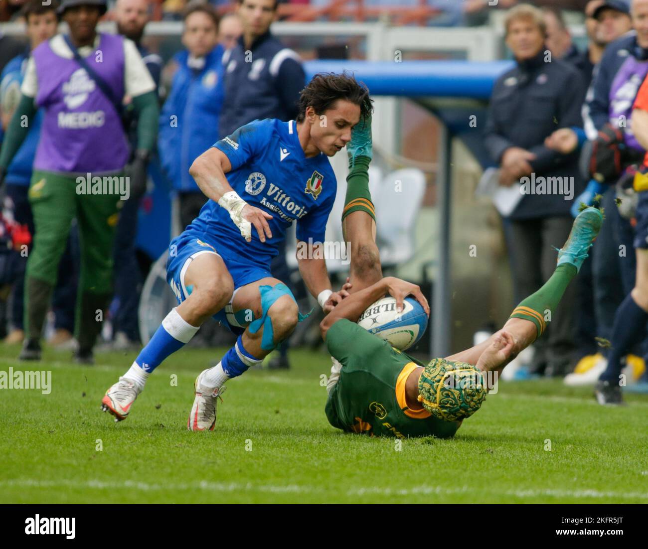 Genova, Italy, 19/11/2022, Kurt-Lee Arendse of South Africa during the ...