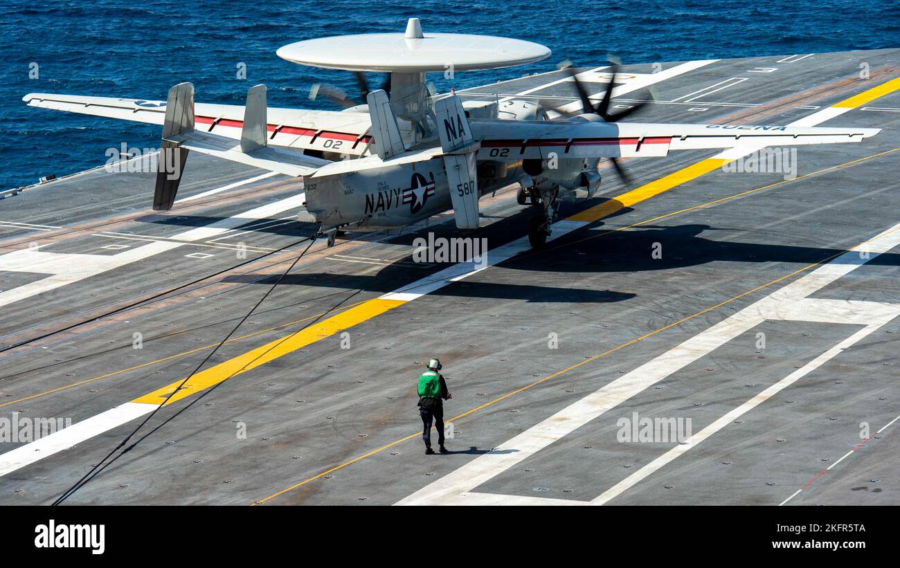 221002-N-NX635-2049 PACIFIC OCEAN. (Oct. 2, 2022) A U.S. Navy E-2C ...