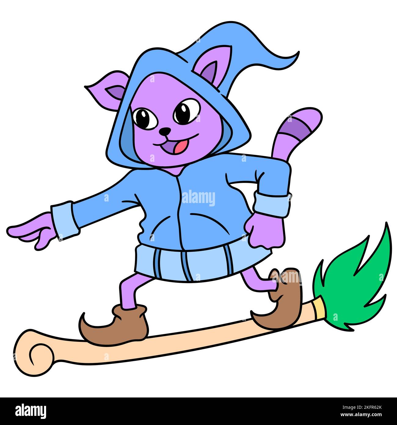 A cute funny cartoon character isolated on white background Stock ...