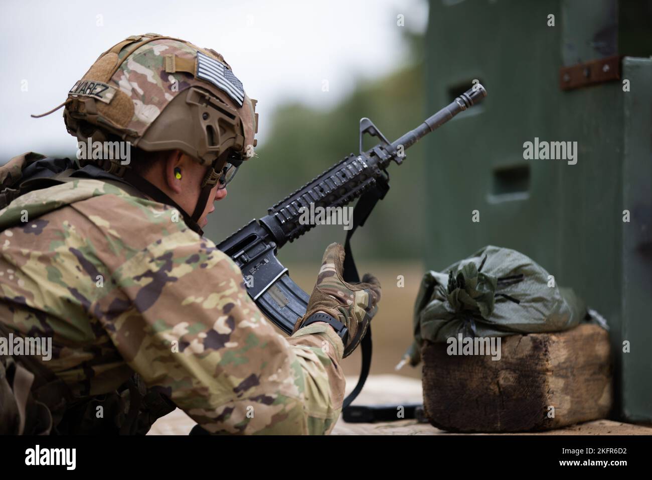 Spc. Samuel Alverez of Squad 1, representing U.S. Army Forces Command ...