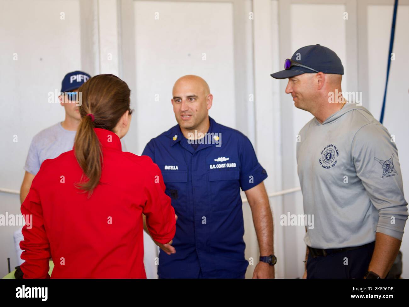 Coast Guard Petty Officer First Class Matthew Matella meets First Lady ...