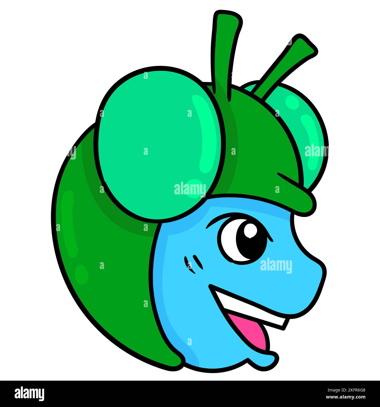 A cute funny cartoon character isolated on white background Stock ...